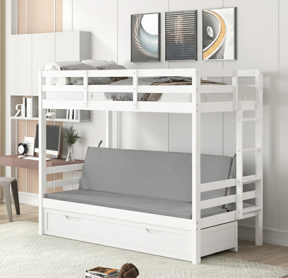 White Bunk Bed – Midwest Furniture Liquidators