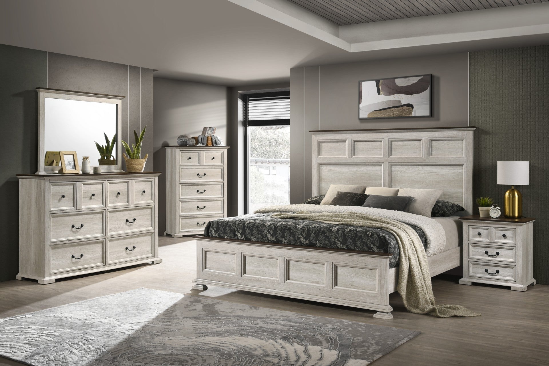 Joanna Bed, Dresser, Mirror, Chest & Nightstands – Midwest Furniture ...