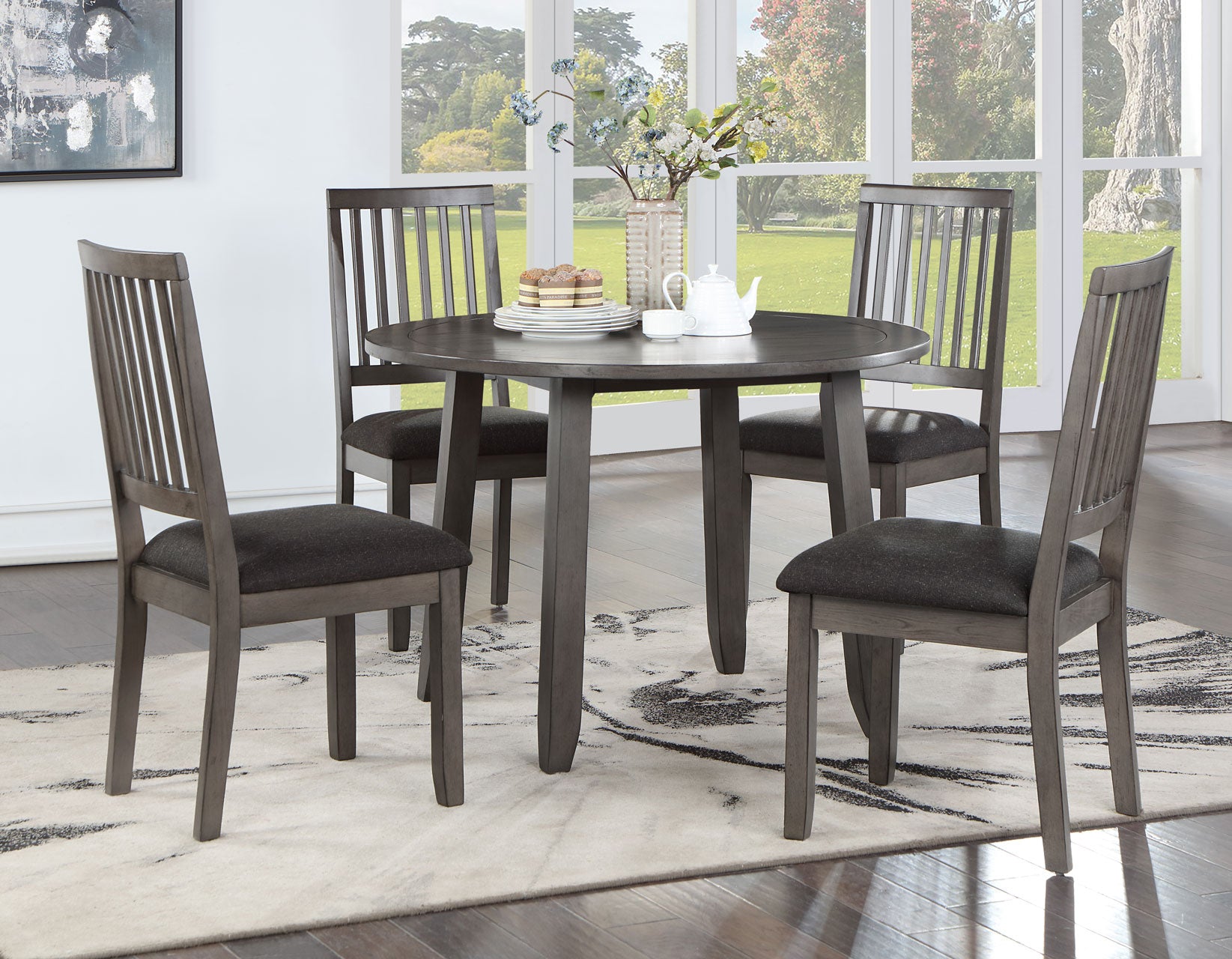 Yorktown 5-Pack Dining Set, Gray – Midwest Furniture Liquidators